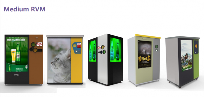 PET Bottle Tetra Pak HDPE Bottle RVM Reverse Vending Machine With Compactor