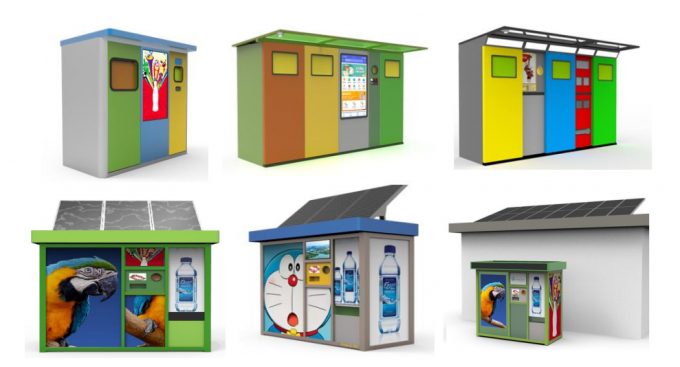 Stadium 4 In1 Bottle Reverse Vending Machine Recycle PET Bottle Waste ...