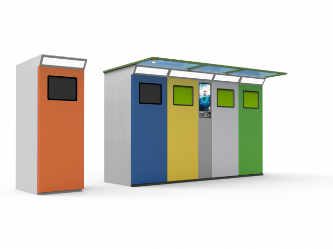 Stadium 4 In1 Bottle Reverse Vending Machine Recycle PET Bottle Waste ...